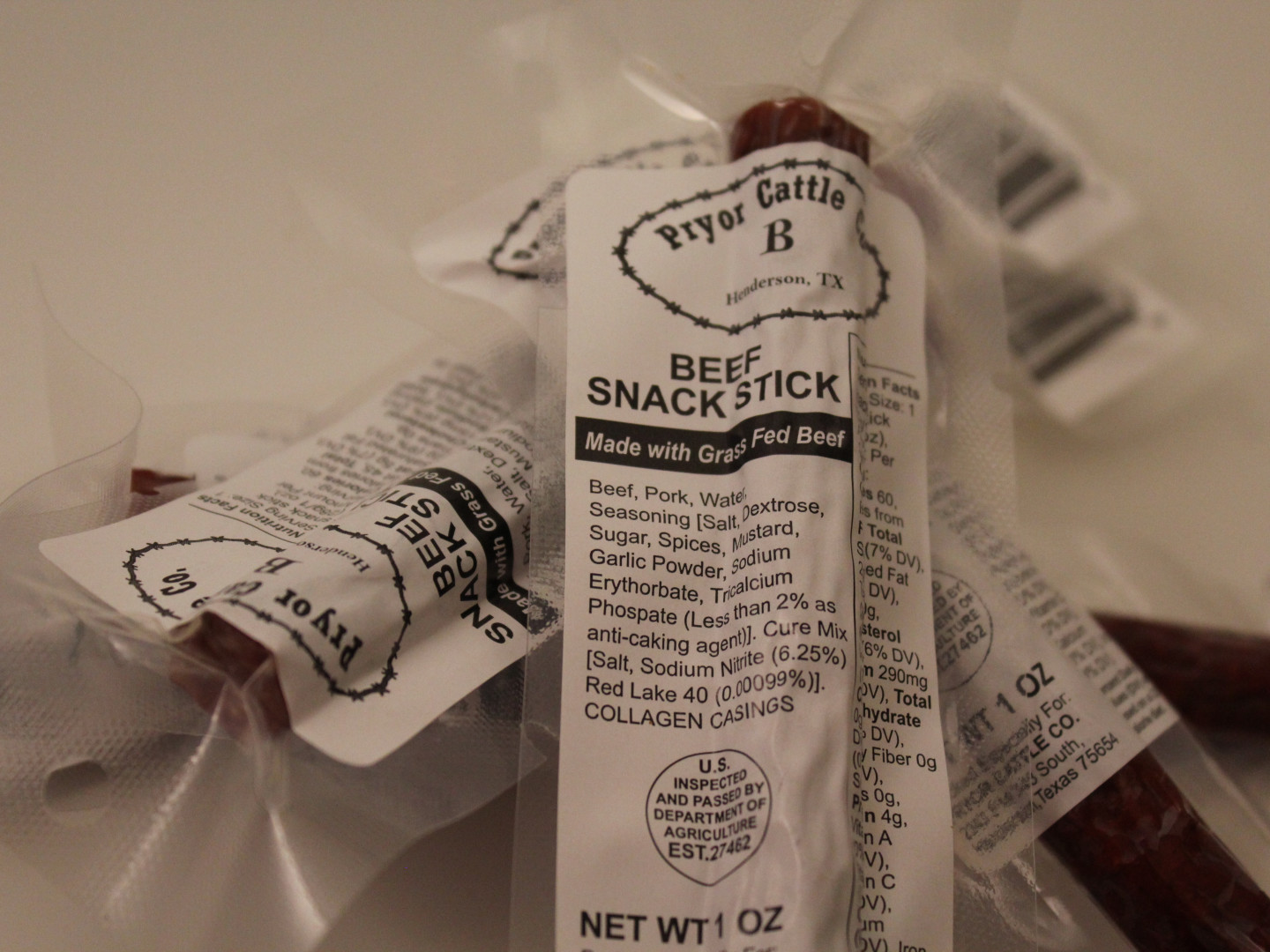 Grass Fed Beef Sticks | Henderson & Tyler, TX | Pryor Cattle Company, LLC
